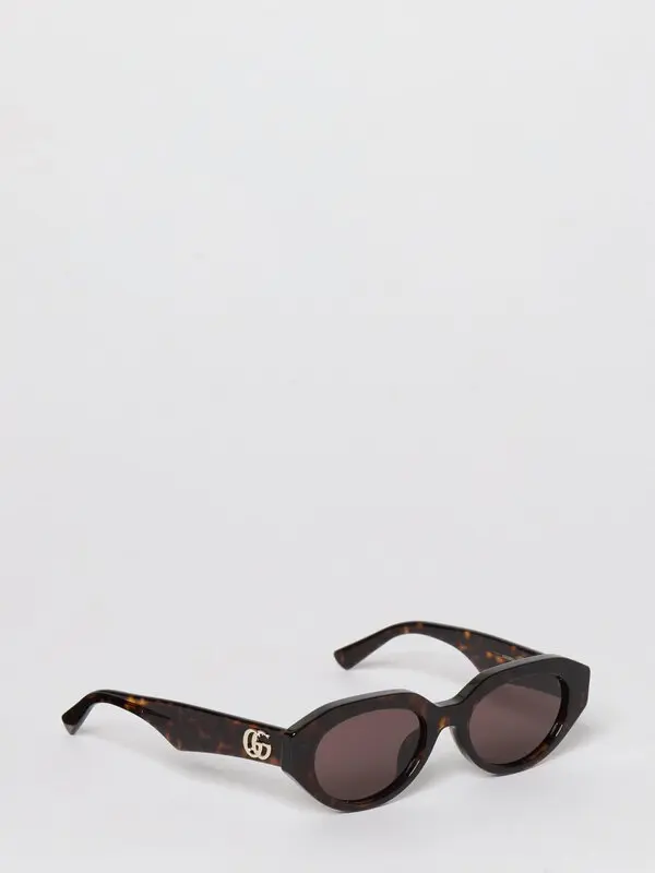 Gucci Gg Monogram Acetate Cat-eye Sunglasses - Brown