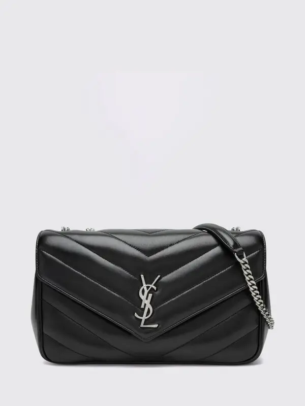 Saint Laurent Loulou Shoulder Bag In Matelasse Leather With Monogram - Black