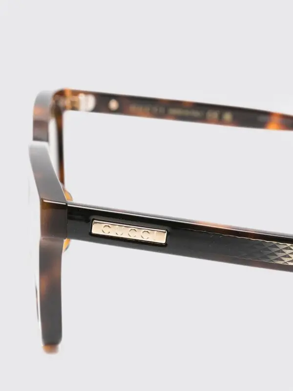Gucci Rectangular Tortoiseshell Acetate Sunglasses