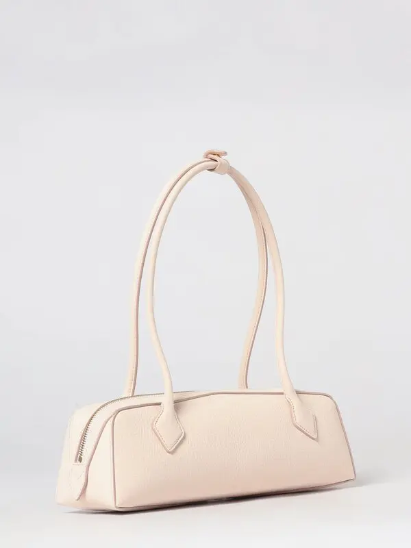 Alaïa Alaia Medium Le Teckel Calfskin Leather And Nubuck Shoulder Bag - Pink