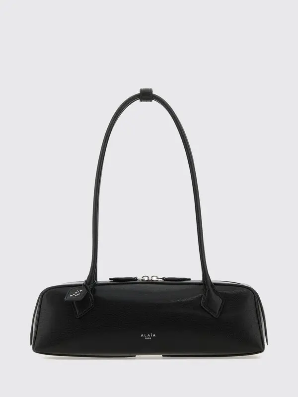 Alaïa Alaia Le Teckel Rectangular Leather Shoulder Bag With Double Handle - Black