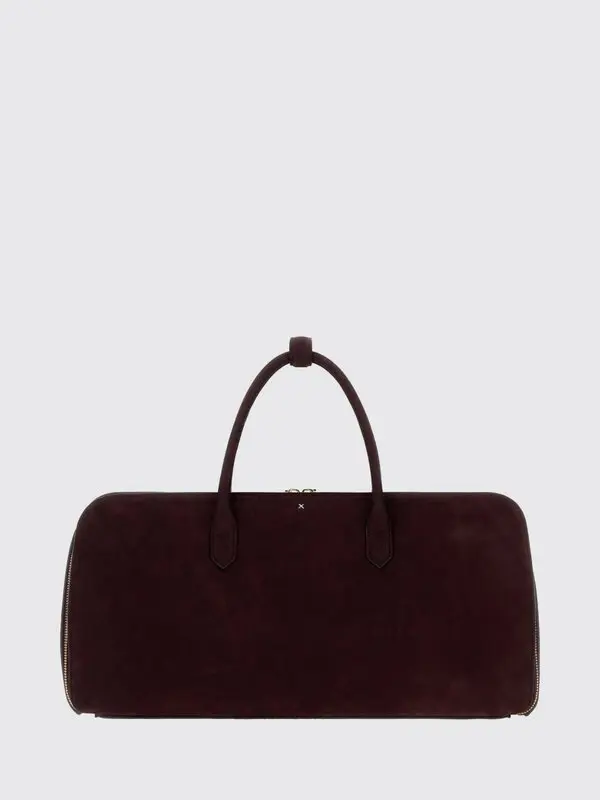Alaïa Alaia Delta Medium Nubuck Leather Handbag With Double Zip And Shoulder Strap - Red