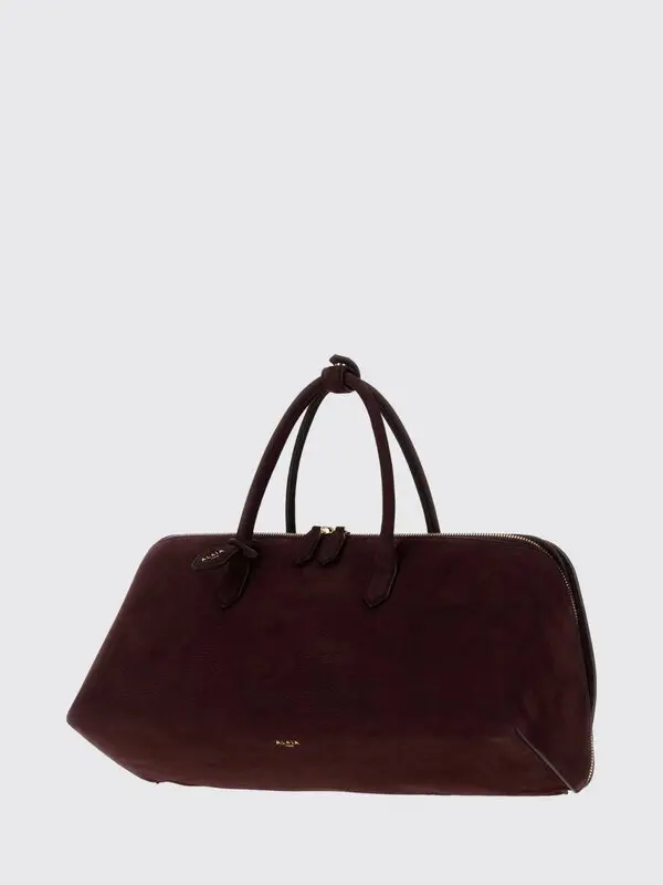 Alaïa Alaia Delta Medium Nubuck Leather Handbag With Double Zip And Shoulder Strap - Red