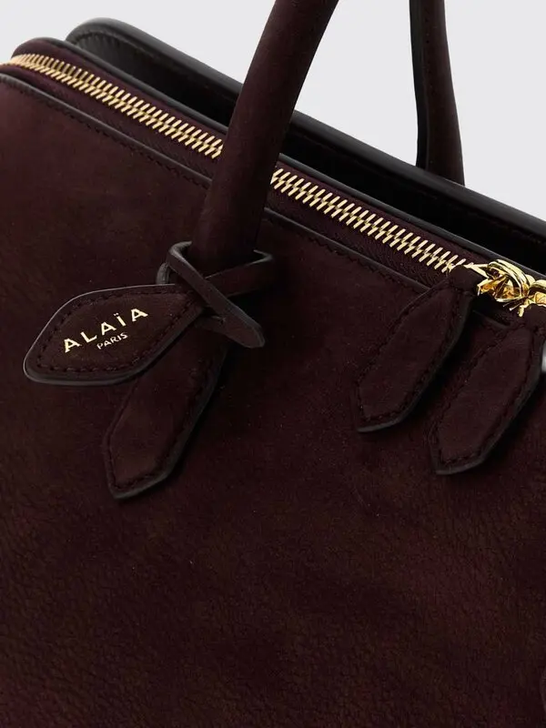 Alaïa Alaia Delta Medium Nubuck Leather Handbag With Double Zip And Shoulder Strap - Red