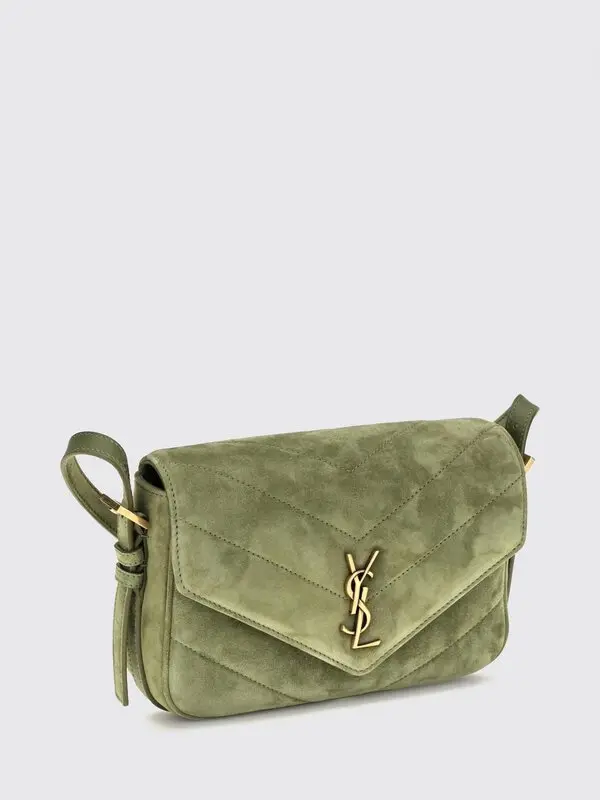Saint Laurent Loulou Mini Bag In Quilted Suede