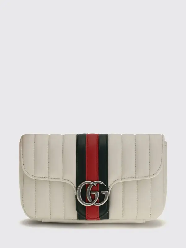 Gucci Gg Marmont Nappa Leather Mini Shoulder Bag With Web Stripe