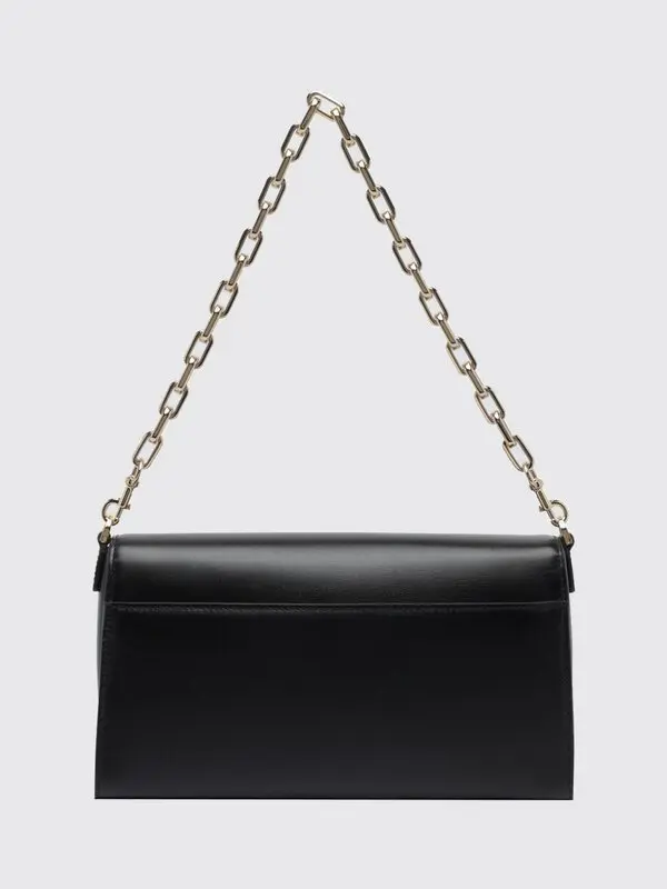 Gucci Horsebit Ristretto Smooth Leather Shoulder Bag With Metal Mesh Handle - Black