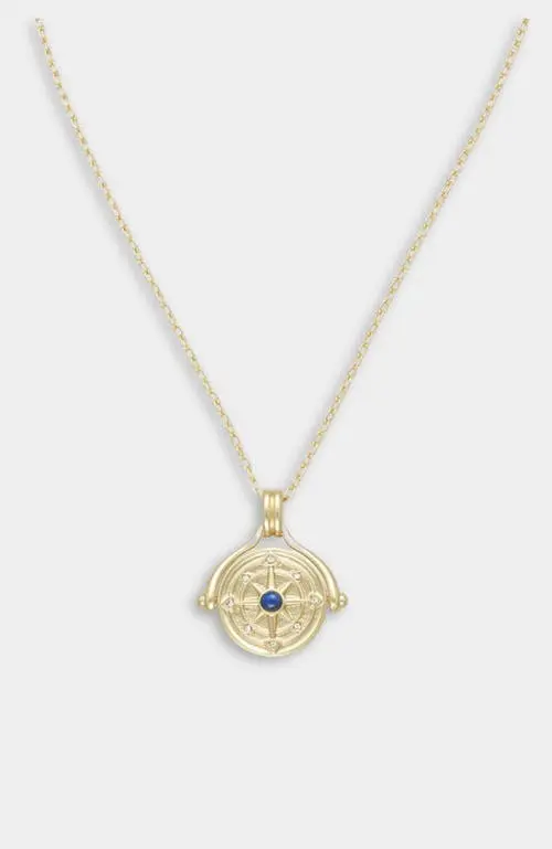 Stella & Dot North Star Spinner Necklace - Gold/lapis/clear