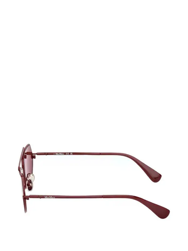 Max Mara Brow-bar Geometric-shape Sunglasses - Red