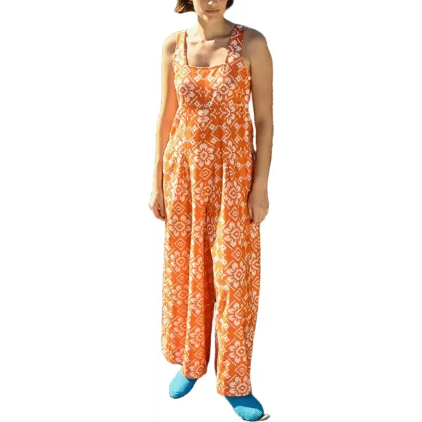 Ace & Jig Zoe Square Neck Wide Leg Jumpsuit - Love