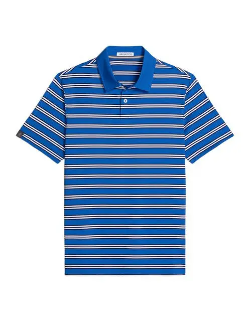 ASHWORTH GOLF Classic Stripe Polo - Sail Multi