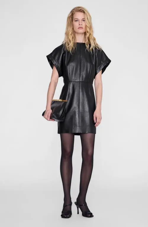 ANINE BING Zelie Recycled Leather Dress