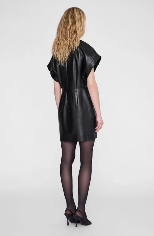 ANINE BING Zelie Recycled Leather Dress