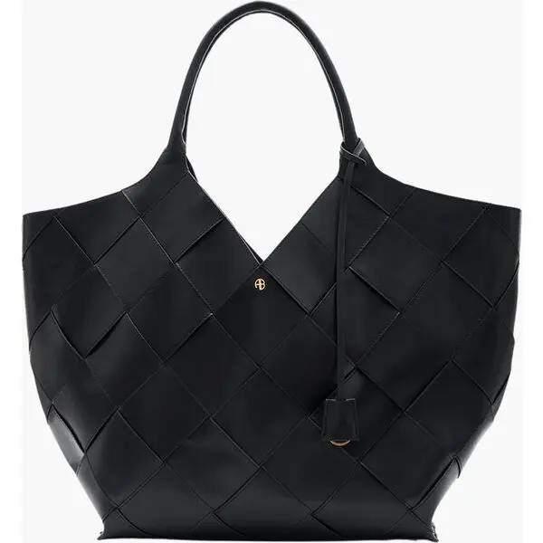 ANINE BING Lili Tote Braided Leather - Black