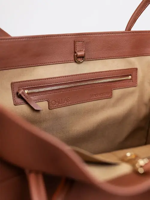 CALLAS MILANO Large East / West Tote Bag Nappa - Brandy