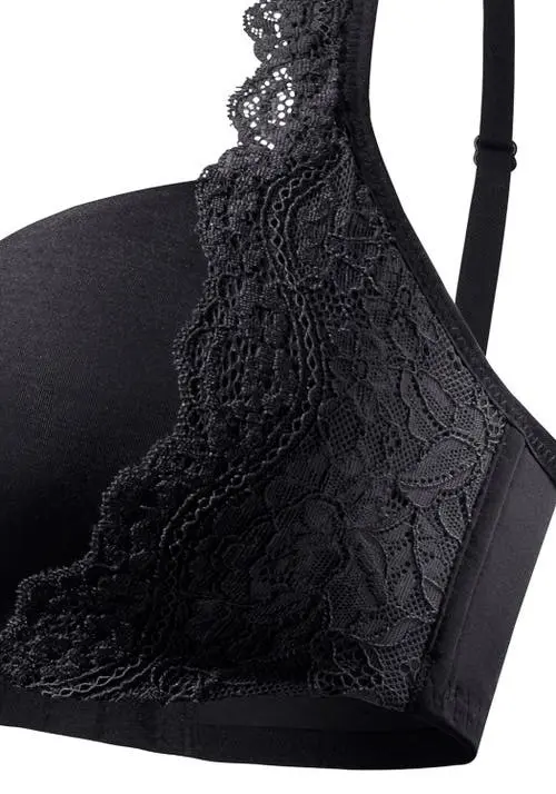 LASCANA Lace Detail Seamless T-shirt Bra
