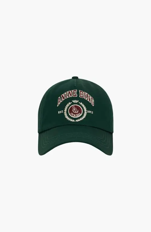 ANINE BING Jeremy Baseball Cap Collegiate - Deep Emerald