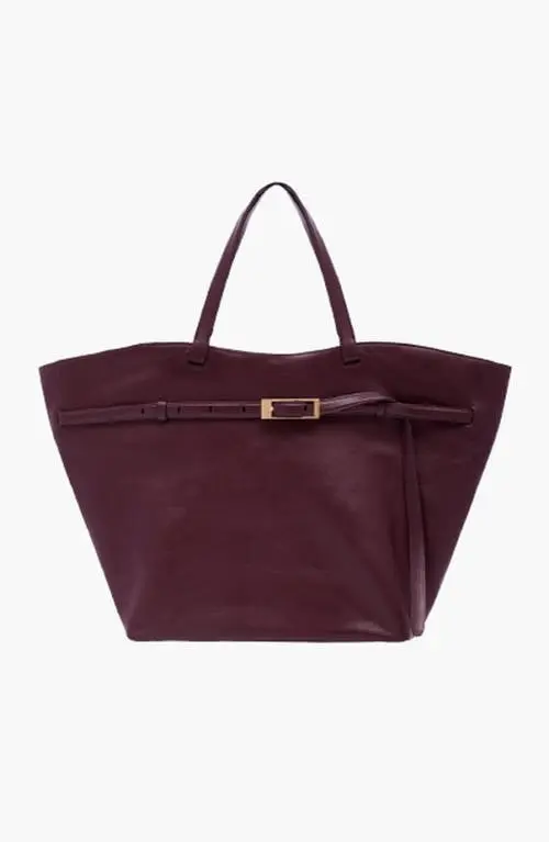 ANINE BING Elly Tote Grained Leather - Fig