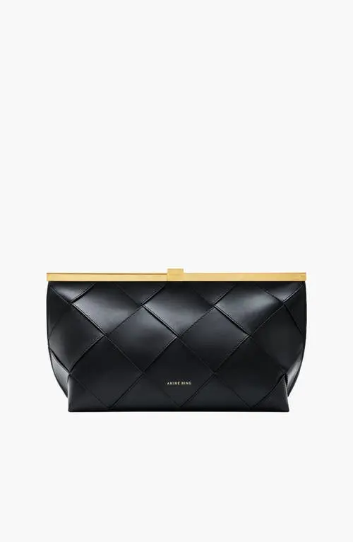 ANINE BING Anine Clutch Braided Leather