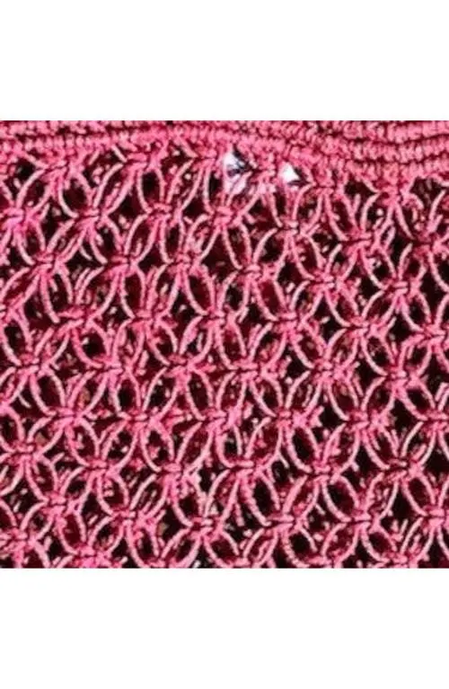 MER ST. BARTH St Jean Jute Beach Tote "bonjour - Pink