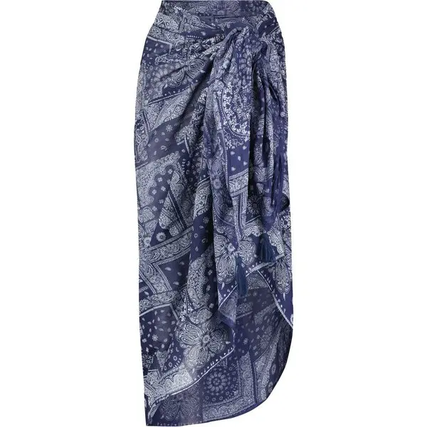 MER ST. BARTH Cotton Saline Pareo - Navy
