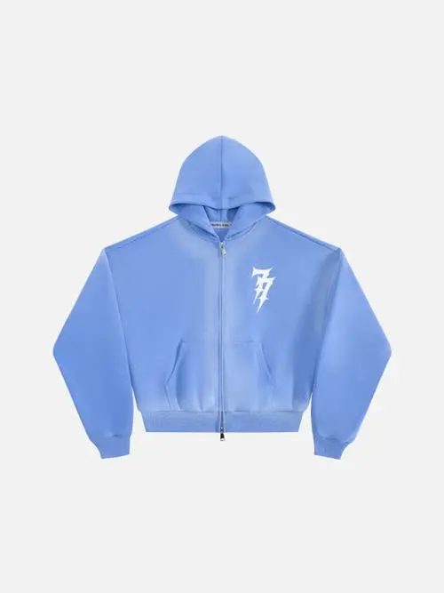 AELFRIC EDEN Boxy Washed Zip Up Hoodie