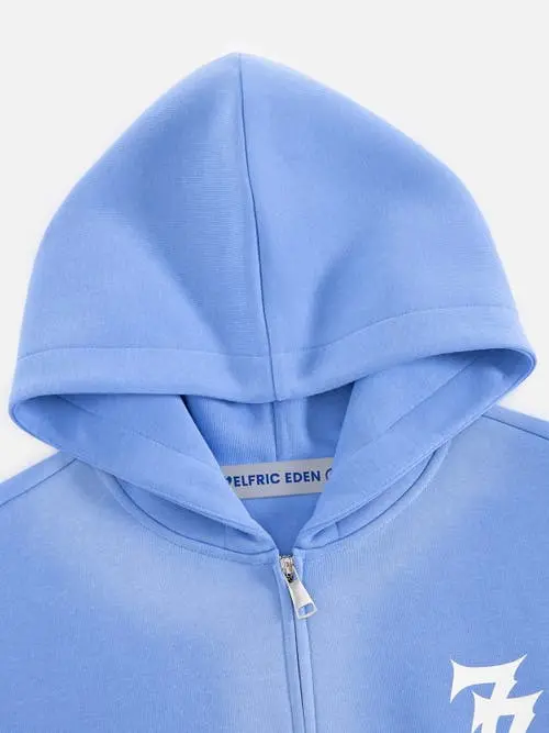 AELFRIC EDEN Boxy Washed Zip Up Hoodie