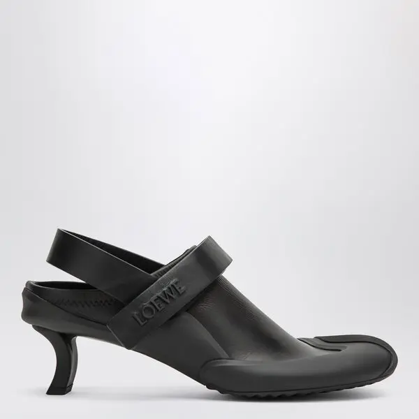 Loewe Dive Slingbacks In Stretch Calfskin - Black