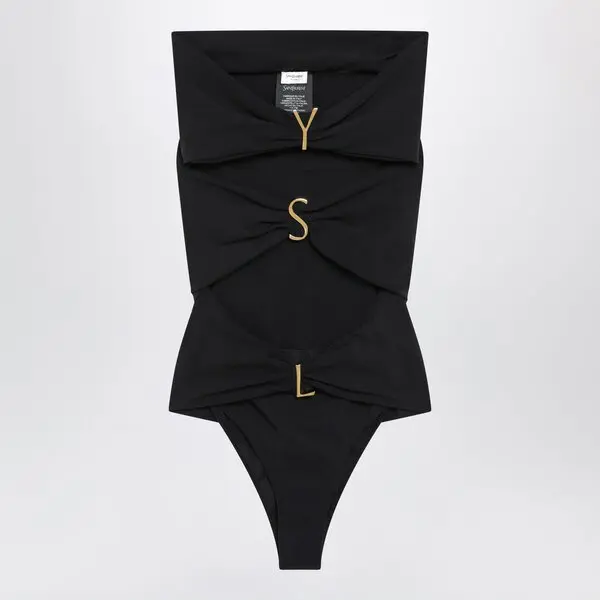 Saint Laurent Strapless Cut-out One-piece Swimsuit