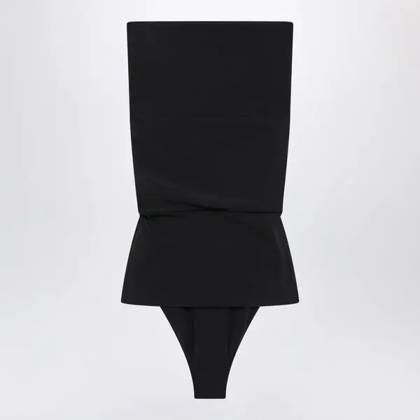 Saint Laurent Strapless Cut-out One-piece Swimsuit