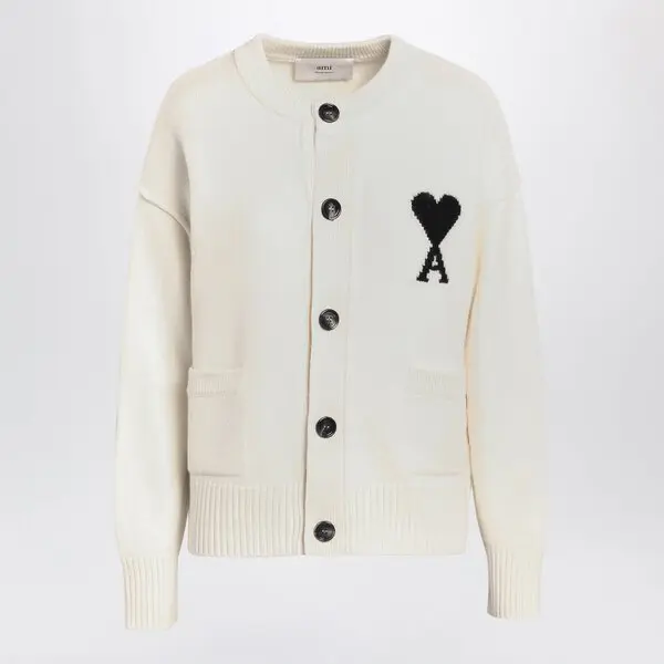AMI Paris Wool Cardigan De Coeur