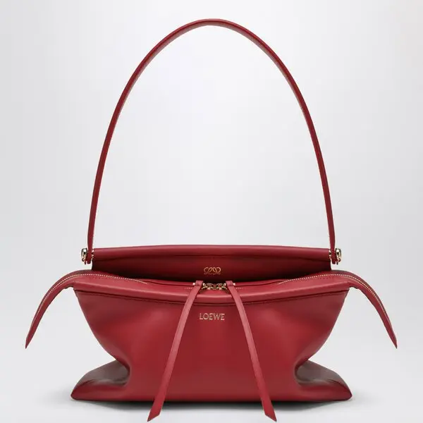 Loewe Small Whisker Bag In Carmine Leather - Red