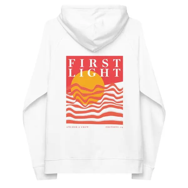 ANCHOR & CREW Fourteen First Light Editions Organic Cotton Hoodie - White
