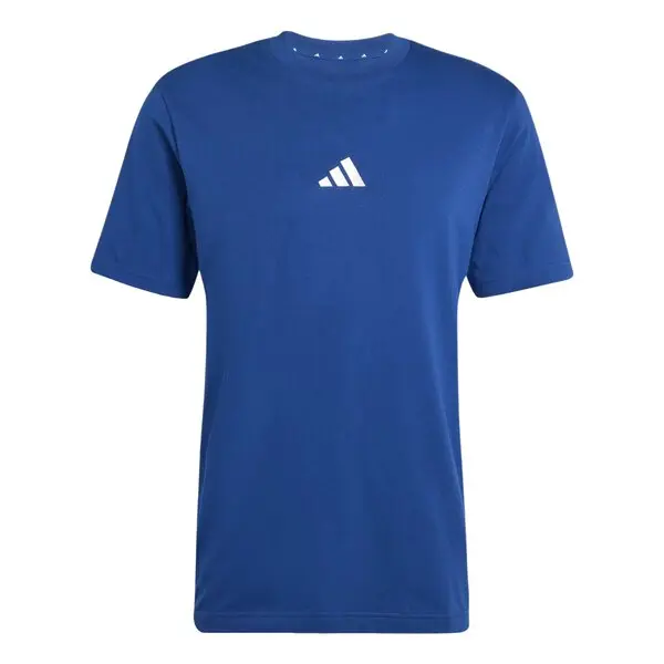 Adidas Essentials 3-stripes Single Jersey Tee 'dark Blue White - Dark Blue/white