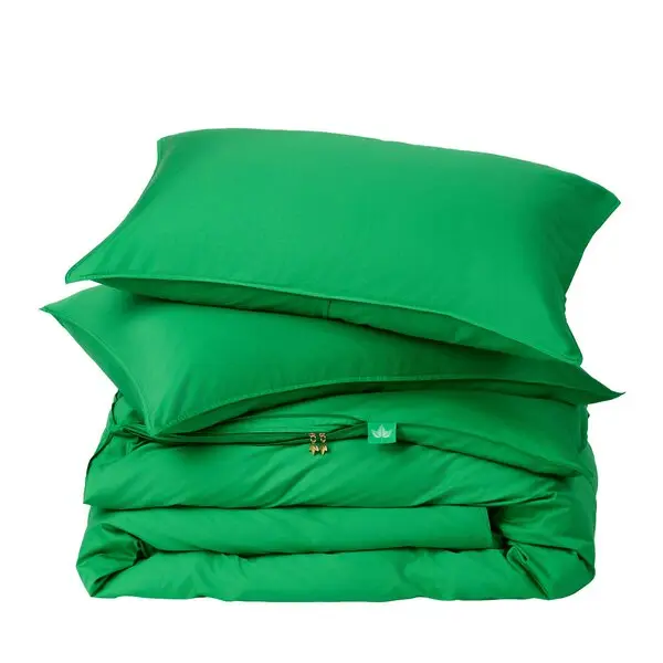 CANADIAN DOWN & FEATHER COMPANY Duvet Cover Set With Three Sided Zipper, Xl Queen Grasshopper - Green