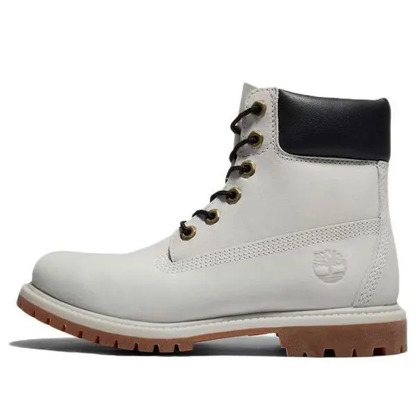 Timberland Premium 6 Inch Waterproof Boots 'light Grey Nubuck - White/black/brown
