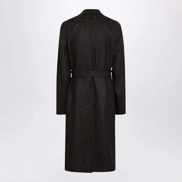 MAISON MARGIELA Belted Coat With Herringbone Pattern