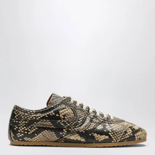 Dries Van Noten Beige Leather Sneakers - Cream