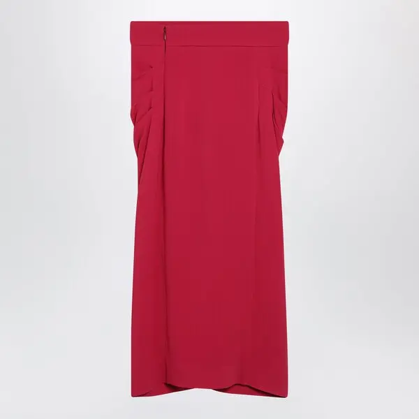 Valentino Garavani Midi Skirt With Ruched Detail - Red