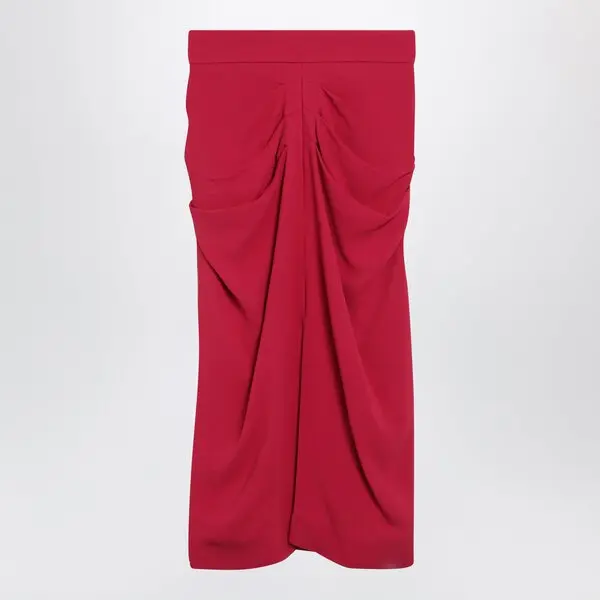 Valentino Garavani Midi Skirt With Ruched Detail - Red