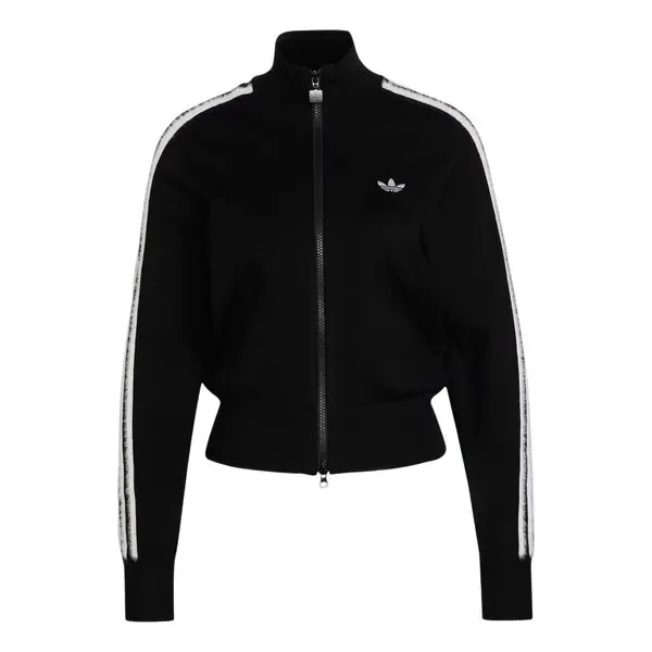 Adidas Knitted Firebird Track Top Asia Sizing 'black White