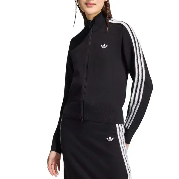 Adidas Knitted Firebird Track Top Asia Sizing 'black White