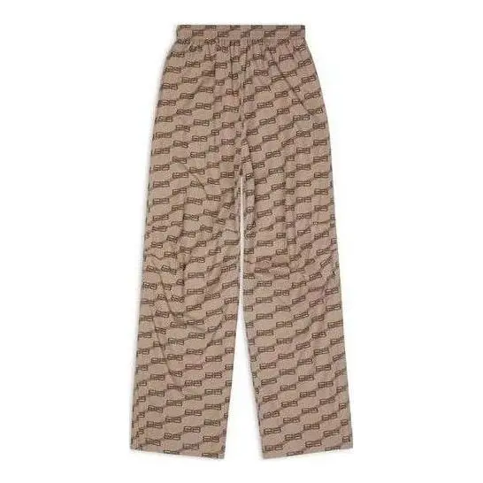 Balenciaga Bb Monogram Tracksuit Pants 'beige Brown