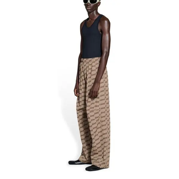 Balenciaga Bb Monogram Tracksuit Pants 'beige Brown
