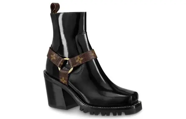 LOUIS VUITTON Limitless Ankle Boots 'black With Logo Straps