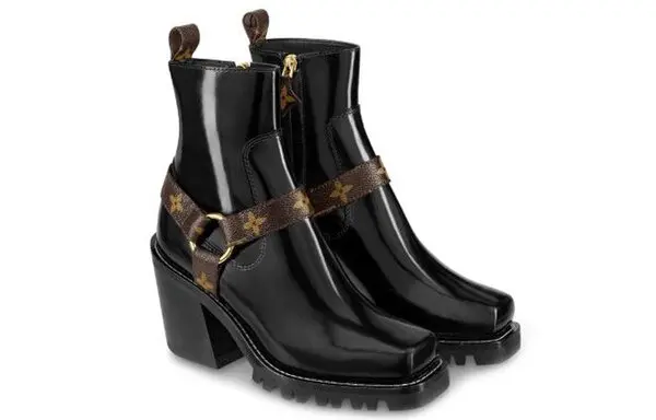 LOUIS VUITTON Limitless Ankle Boots 'black With Logo Straps