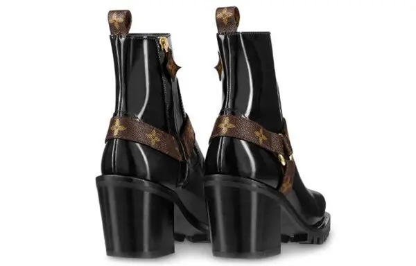 LOUIS VUITTON Limitless Ankle Boots 'black With Logo Straps