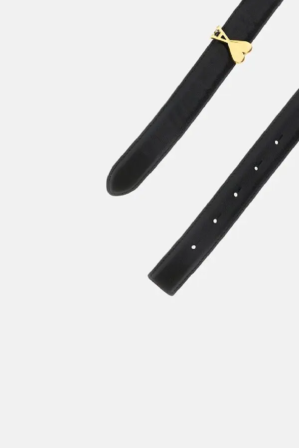 AMI Paris Cintura In Pelle - Black