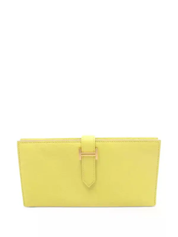 Hermès 2014 Bearn Souffle Wallet - Yellow