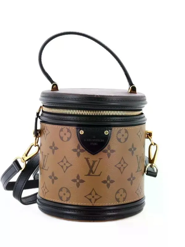LOUIS VUITTON Cannes Handbag Reverse Monogram Canvas Satchel - Brown